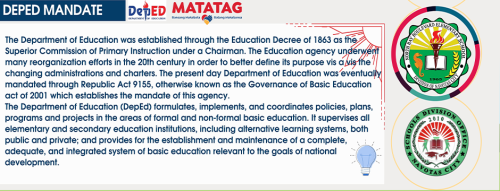 DepEd Mission, Vision and Core Values | North Bay Blvd ES