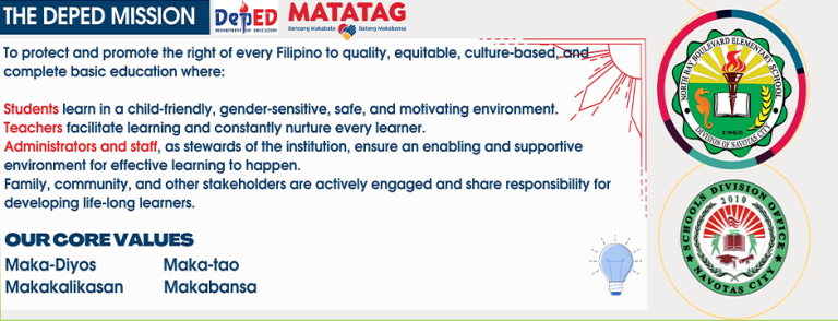 DepEd Mission, Vision and Core Values | North Bay Blvd ES